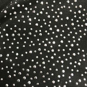 Tops | Black Rhinestone Embellished Heart Womens Top | Poshmark
